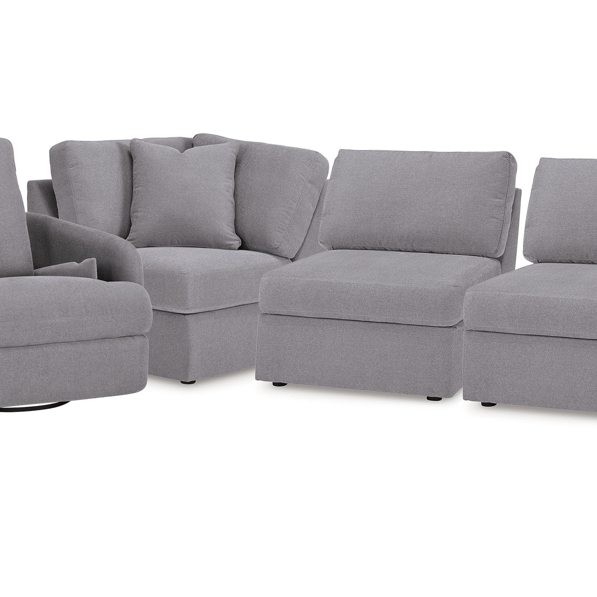 Modmax Granite 5-Piece Sectional And Swivel Glider Recliner – Redwood Home Furniture