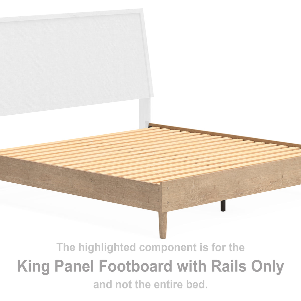 Cielden Tan King Panel Footboard With Rails – Redwood Home Furniture