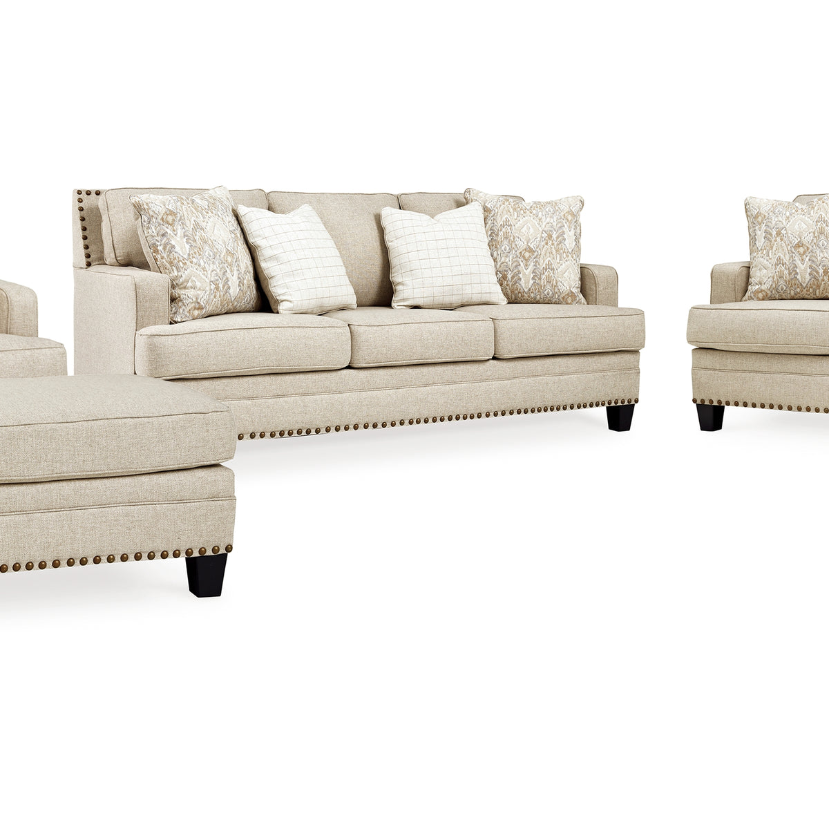 Claredon Linen Sofa, Loveseat, Chair And Ottoman – Redwood Home Furniture