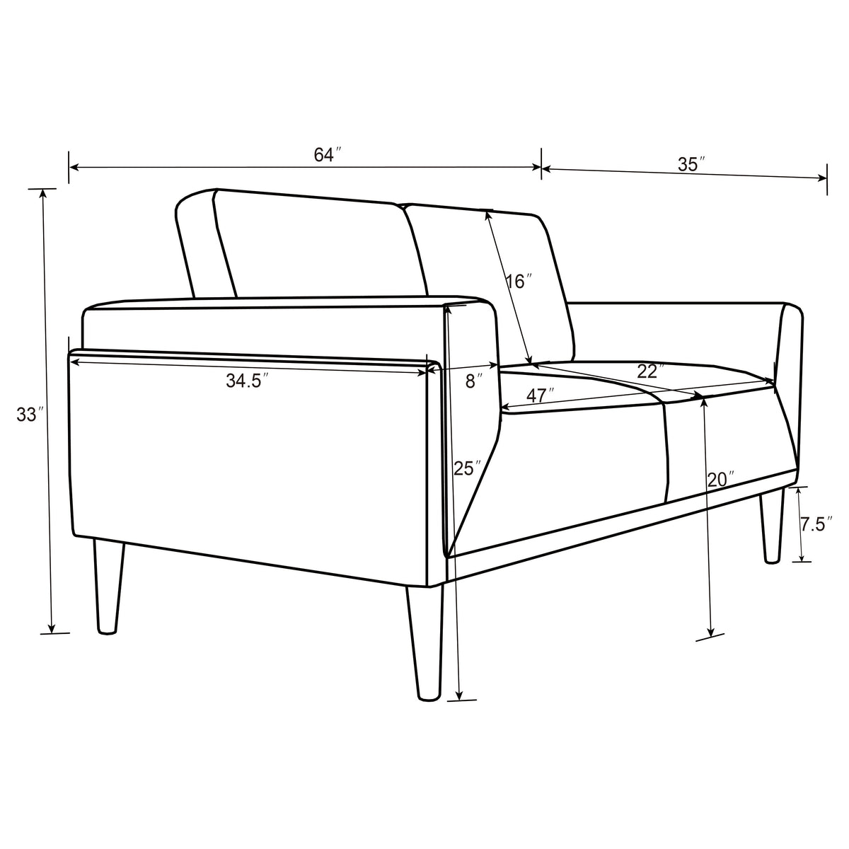 Rilynn Grey 3-Piece Upholstered Track Arm Sofa Set – Redwood Home Furniture