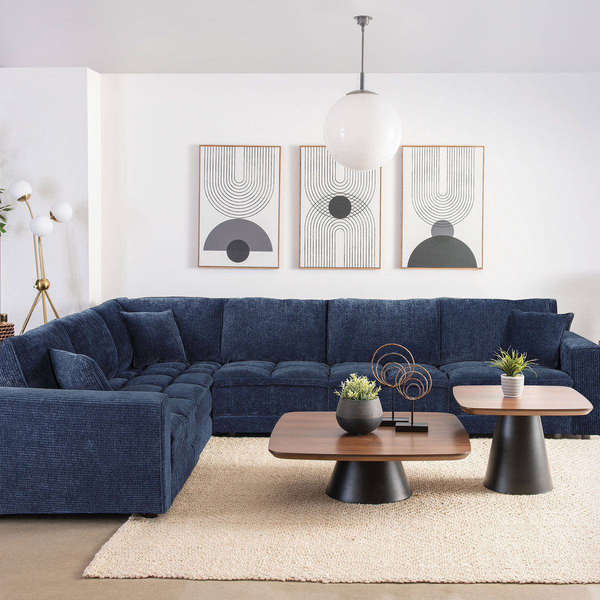 Atlantic Corduroy Upholstered Armless Chair Blue – Redwood Home Furniture