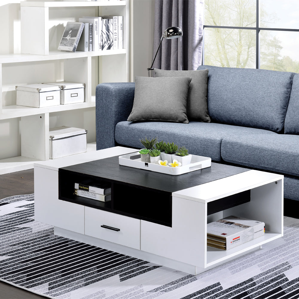 Armour White & Black Finish Coffee Table – Redwood Home Furniture
