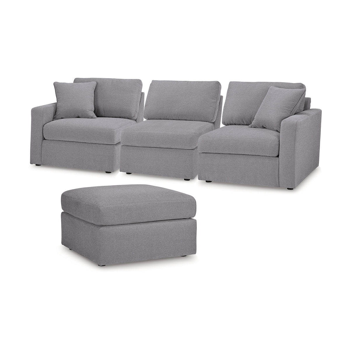 Modmax Granite 3-Piece Sectional And Ottoman – Redwood Home Furniture