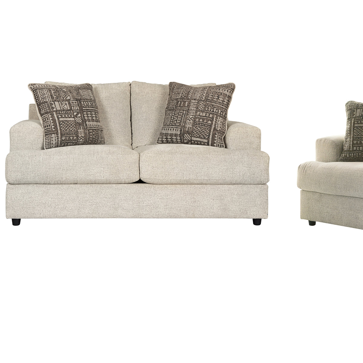 Soletren Stone Sofa, Loveseat, Oversized Chair And Ottoman – Redwood ...