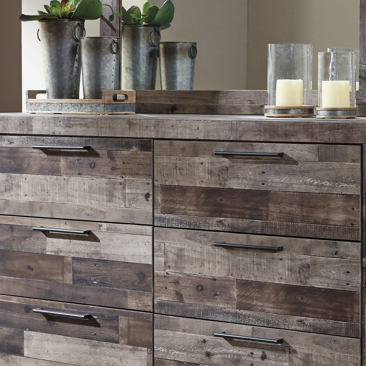 Derekson Multi Gray Dresser And Mirror – Redwood Home Furniture