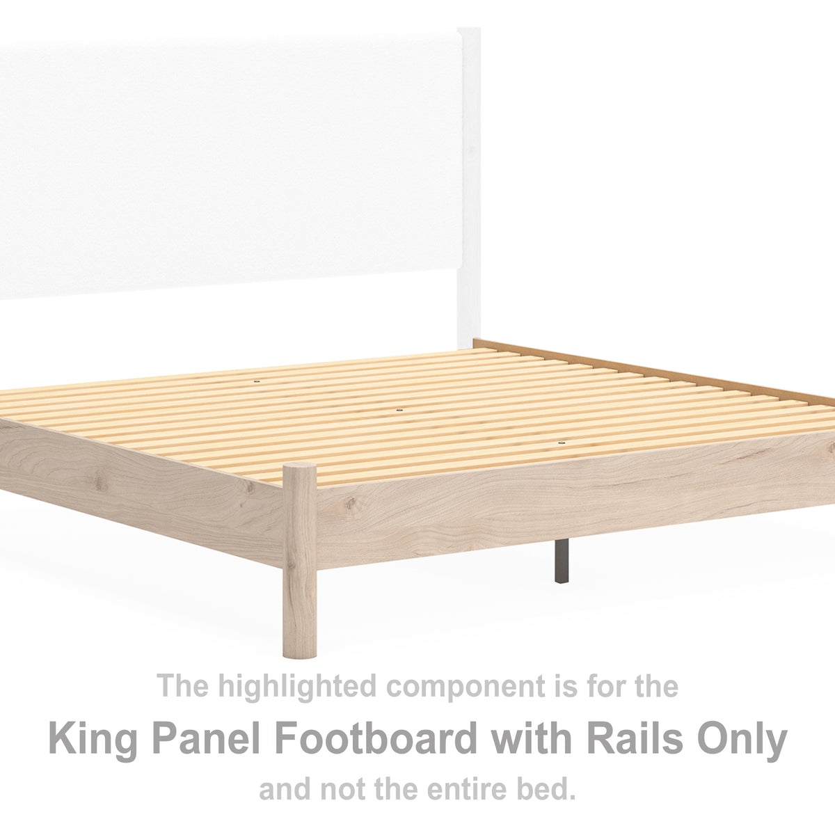 Cadmori King Panel Footboard with Rails – Redwood Home Furniture