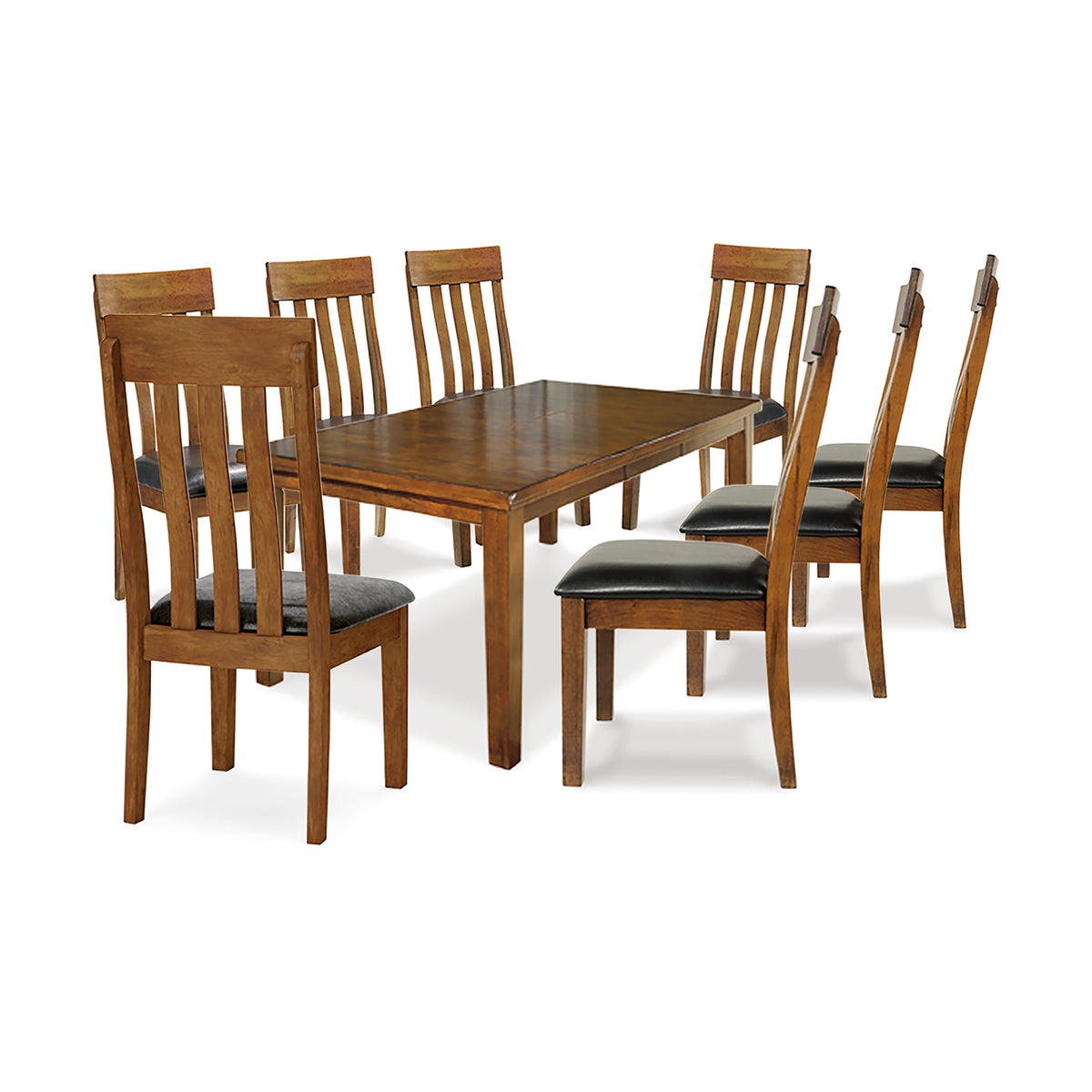 Ralene Medium Brown Dining Table And 8 Chairs – Redwood Home Furniture