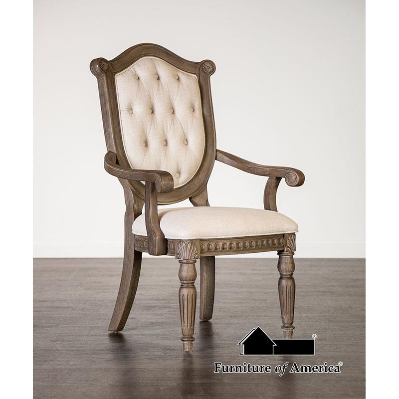 Oakham Weathered Oak/Beige Chair – Redwood Home Furniture