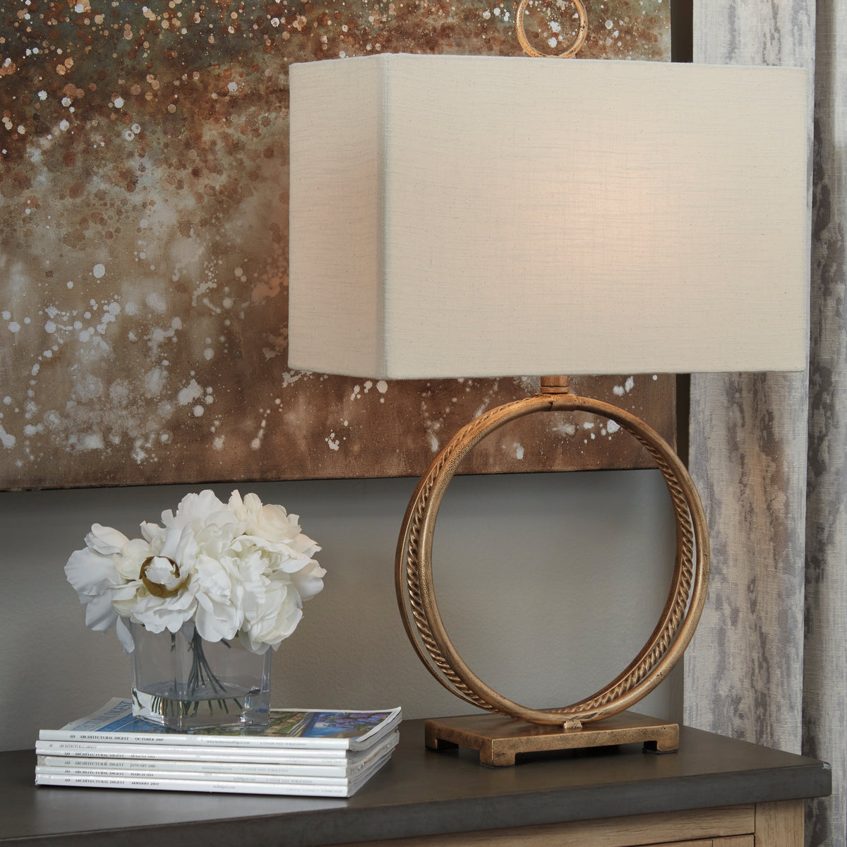 Mahala Antique Gold Finish Table Lamp – Redwood Home Furniture